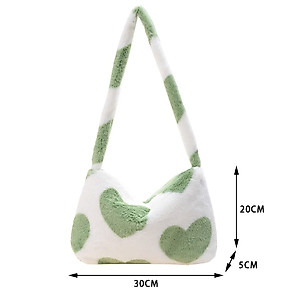 YFGBCX Plush Underarm Bag, Ladies Fluffy Shoulder Bag, Women Y2K Furry Purse Fluffy Tote Bag for Autumn and Winter