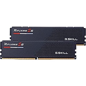G.SKILL Ripjaws S5 Series (Intel XMP 3.0) DDR5 RAM 64GB (2x32GB) 5600MT/s CL28-34-34-89 1.35V Desktop Computer Memory UDIMM - Matte Black (F5-5600J2834F32GX2-RS5K)
