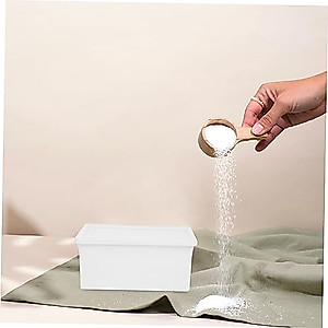 SOESFOUFU Box Sheet laundry storage box scent beads container Laundry Beads Container storage container laundry powder bin Large Capacity Bucket drawer plastic white washing powder