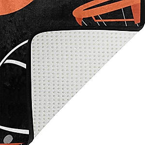 ZZAEO Area Rug 60 x 39 inch Home Decoration Floor Mat for Living Room Bedroom (Play Basketball)