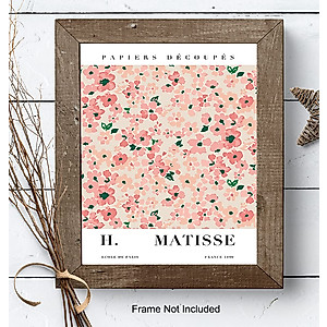 Minimalist Matisse Wall Art & Decor - Mid Century Modern Poster - Gallery Wall Art - Aesthetic Room Decor - Abstract Gifts for Women - Contemporary Museum Pictures - Bedroom Living Room Print 8x10