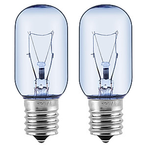 PANDEELS 2 Pack 297048600 241552802 Refrigerator Light Bulb E17 40W Fit for Frigidiare Kemnore Electorlux Fridge Freezer - Replaces 7297048600, 1056577, AP3770086, PS976993, EAP976993,Soft White