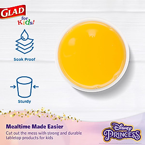 Glad for Kids Disney Princess 9oz Paper Cups | Disney Princess Paper Cups, Kids Snack Cups | Kid-Friendly Paper Cups for Everyday Use, 9oz Paper Cups 24 Ct