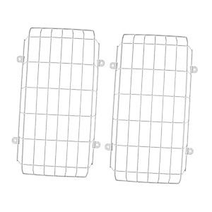 ANDRESLAD 2pcs School Evacuation Sign Safety Sign Wire Guard LED Exit Sign Emergency Light Protector Emergency Signal Damage Stopper Emergency Light Protection Light Covers Guard Iron White