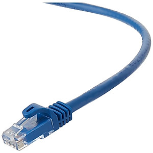 Monoprice Cat6 1ft Blue 12-Pk Patch Cable UTP 24AWG 550MHz Pure Bare Copper Snagless RJ45 Flexboot Series Ethernet Cable