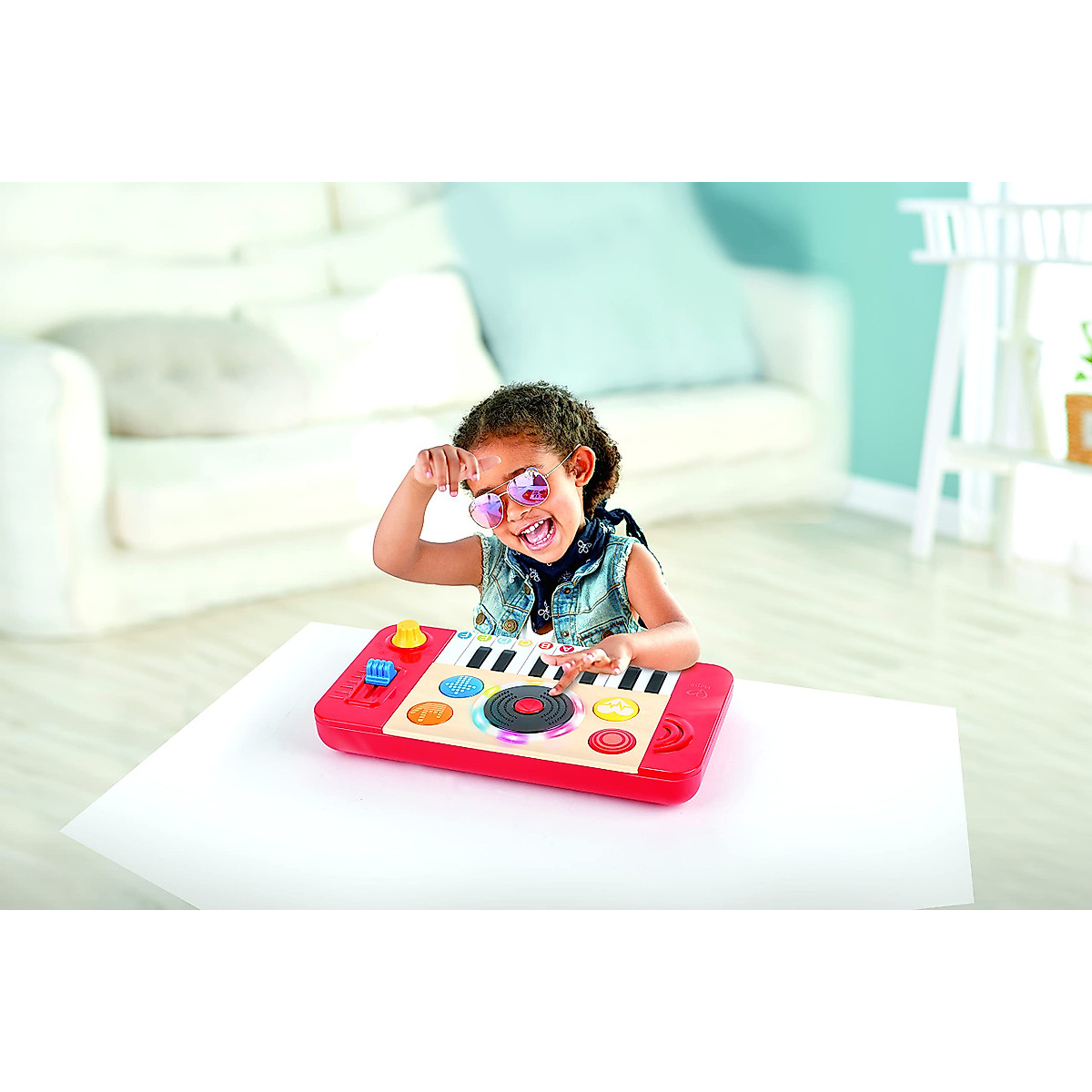 Hape DJ Mix & Spin Studio Musical Toy, Blue
