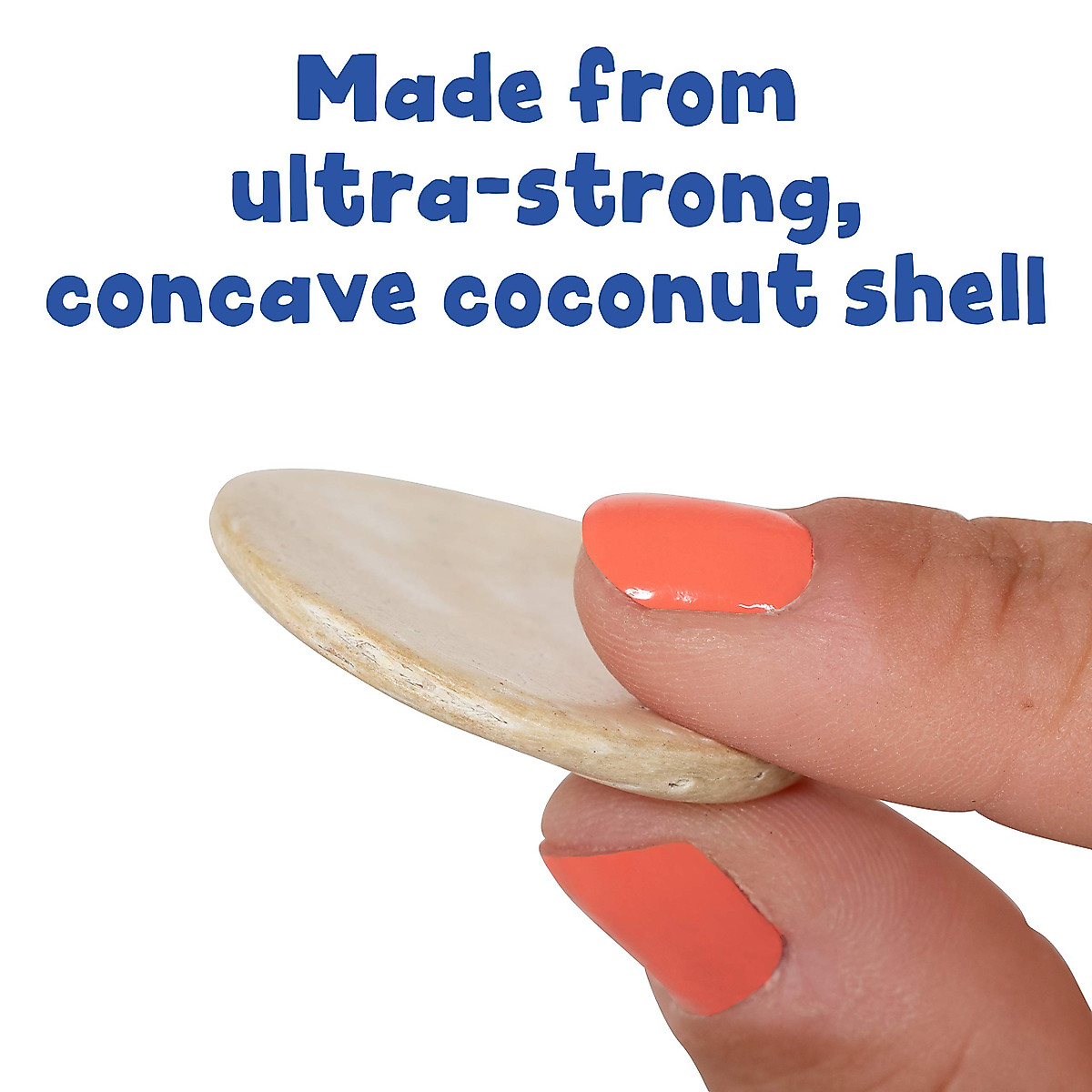 READY 2 LEARN Coconut Letters - Uppercase - Set of 52 - Natural, Hand Made Counters for Kids - Use for Crafts and Spelling Activities