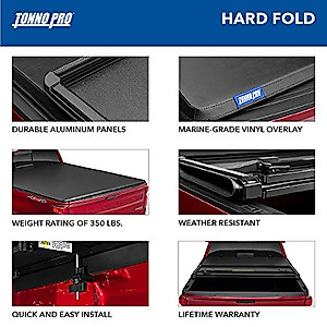 Tonno Pro Hard Fold, Hard Folding Truck Bed Tonneau Cover | HF-365 | Fits 2015 - 2020 Ford F-150 6' 7" Bed (78.9")