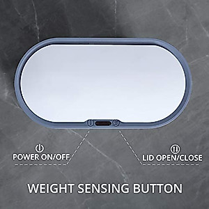 ELPHECO 2.5 Gallon Motion Sensor Bathroom Trash Can with Lid, Automatic Garbage Bin for Bathroom, Slim Plastic Narrow Bedroom Bathroom Trash Bin Garbage Can,Grey