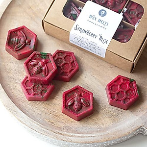 Strawberry Bliss Scented Wax Melts | Strong Fruity Scent Wax Tarts Guava Mango Peach Passion Fruit Strawberry | Birthday Gift