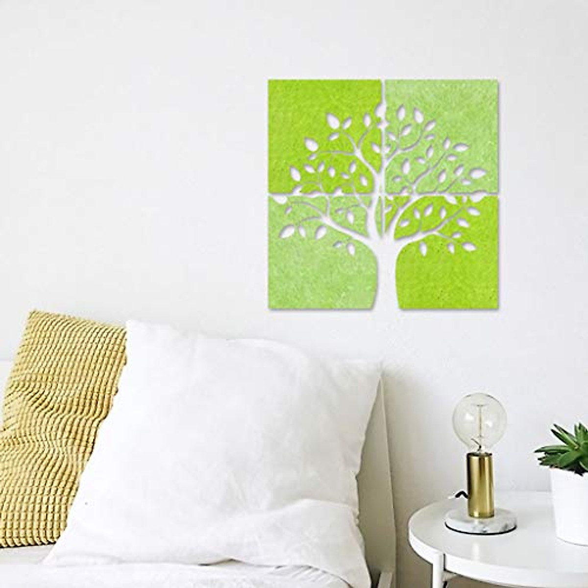 Wall decoration 4 Pieces of Abstract Decorative Wall Stickers,Living Room TV Background, self-Adhesive Office memo Photo Board