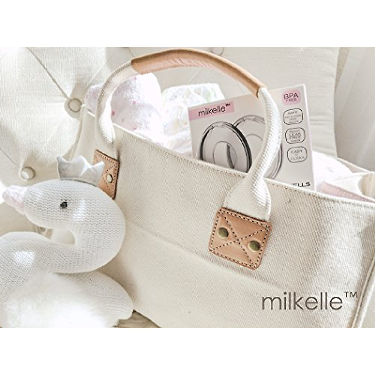 Milkelle Breast Shells, Milk Saver, Nursing Cups, Food Grade Silicone BPA-Free PP (Set of 2)