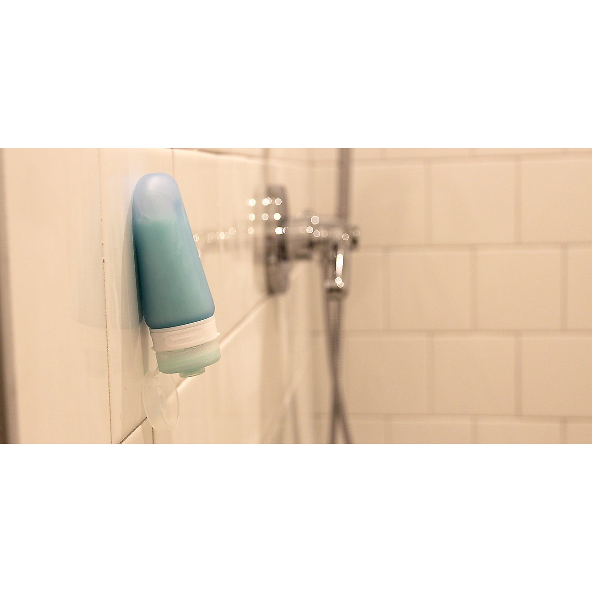 humangear GoToob Refillable Silicone, Clear/Green/Blue, Large (3oz),HG0187