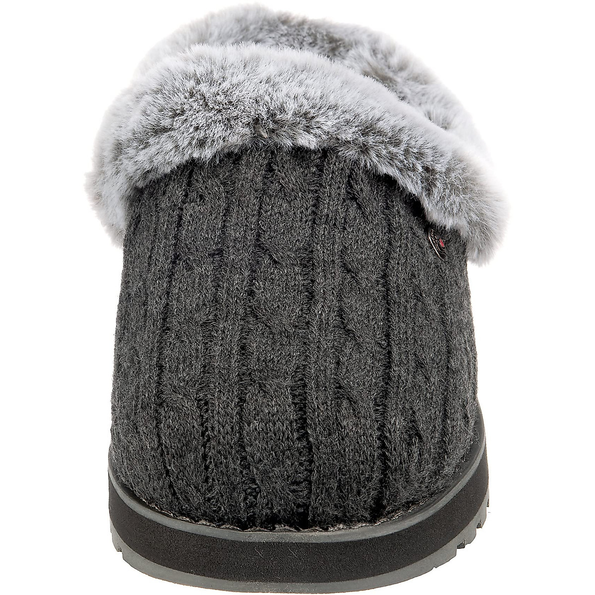 Skechers BOBS Women's Keepsakes - Ice Angel Slipper, Charcoal, 6.5 M US