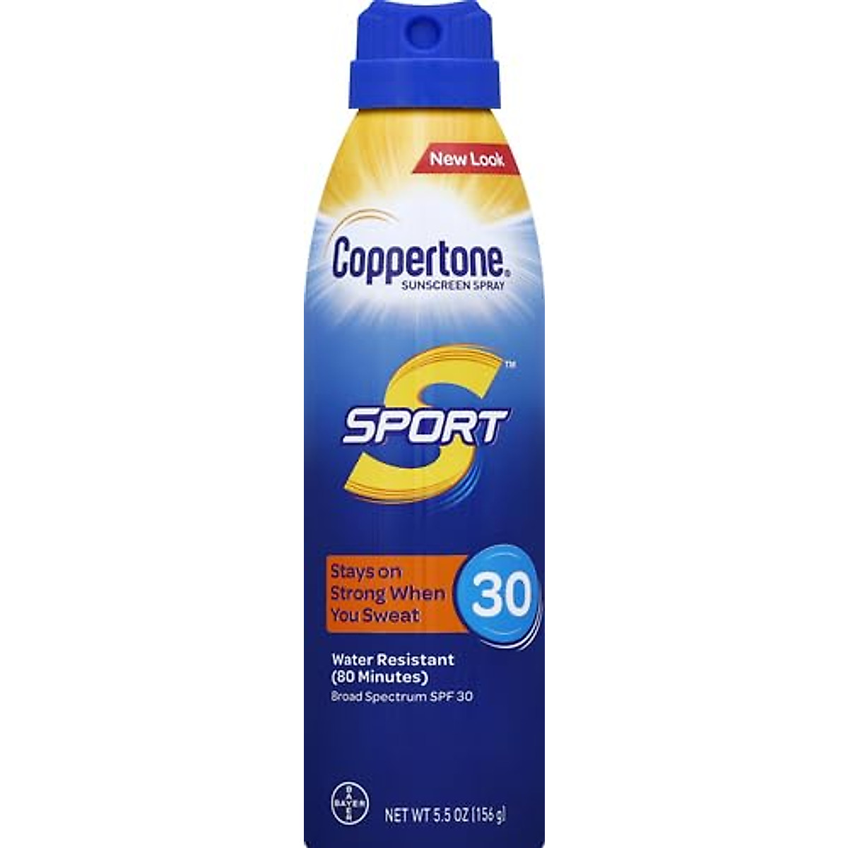 Coppertone SPORT Sunscreen Spray SPF 30, Water Resistant Sunscreen, Broad Spectrum Spray Sunscreen SPF 30, 5.5 Oz Spray