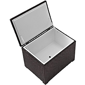 Crosley Furniture Palm Harbor Outdoor Wicker 60-Quart Cooler - Brown