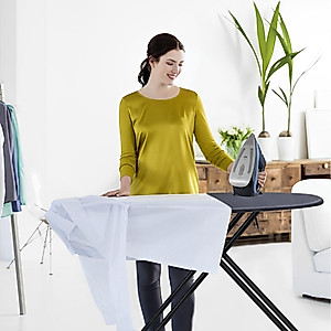 Ironing Board Bumkimue, Compact and Space Saver Iron Board, Height Adjustable up to 36", 3 Layer Cover Pad, 4-Leg Fold-Up, for Home Laundry Room or Dorm Use (Size 43x13 in)