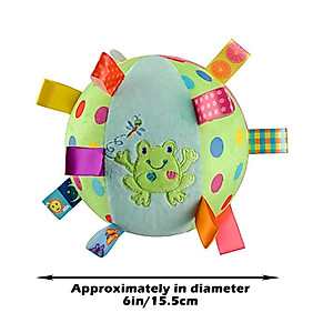 Inchant Baby Balls Soft Plush Rattle Comforter Toy - Kids Infant Early Educational Plush Tag Baby Ball for Ages 6 Months to 1, 2 Year Old boy and Girls