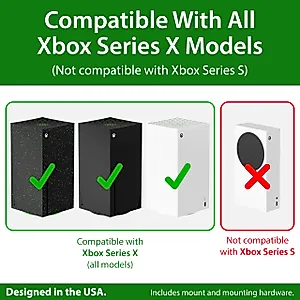 TotalMount – Wall Mount for Xbox Series X – Prevents Your Xbox from Falling by Securing Each Side (Standard Bundle: Wall Mount)