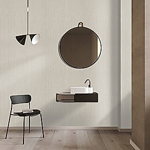 TANONE Faux Grasscloth Imitation Cloth Textured Wallpaper 17.7 x118 Inches Self-Adhesive Removable Peel and Stick DIY Wallpaper Vinyl Film Solid Color Wallcovering for RV Furniture