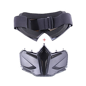 Eoncore Motorcycle Goggles Mask Detachable, Windproof Protect Padding Helmet Sunglasses Ski Goggles Road Riding UV Motorbike Glasses (Graffiti)