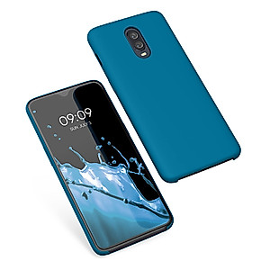 kwmobile Case Compatible with OnePlus 6T Case - TPU Silicone Phone Cover with Soft Finish - Caribbean Blue