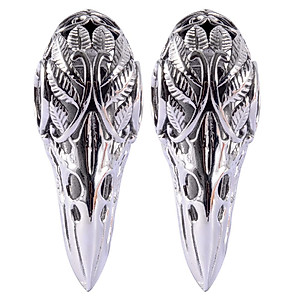 2PCS 9/16 14mm Ear Hangers for Stretched Ears Bird Stainless Steel Ear Weights Expander Gauge Earrings for Body Piercing Jewelry Upgrade Plugs,Sliver,Steel Color,6.7x3.69cm