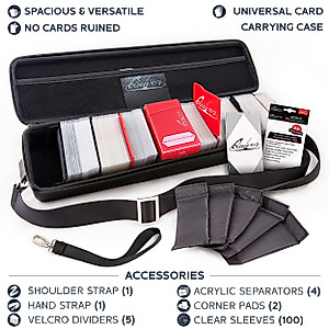 Quiver Time 's Black Card Case, Perfect for MTG Deck, Premium Storage Box, for Trading Cards, and Playing Card Storage, Ideal for Carrying Magic The Gathering and Game TCG Enthusiasts Recommended