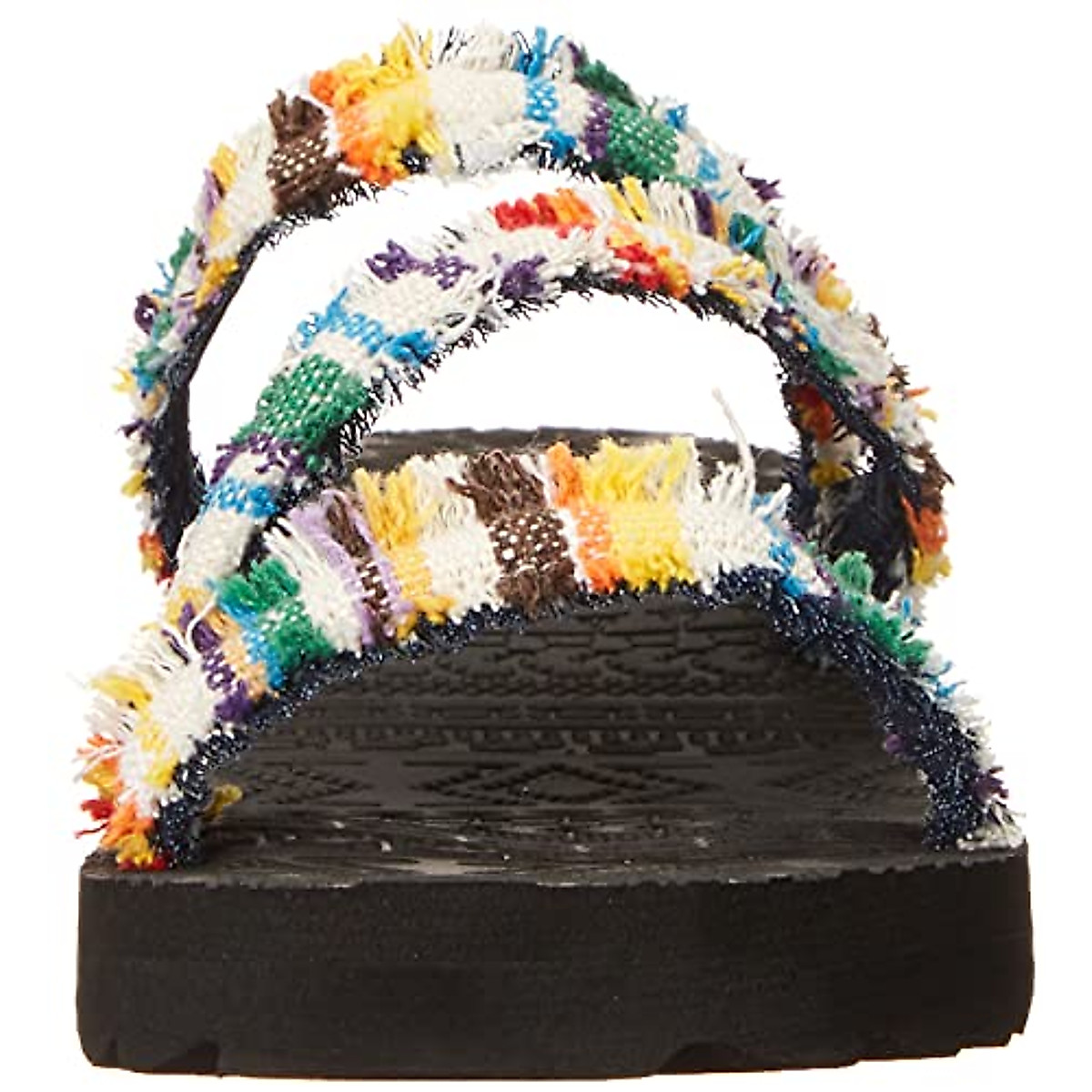 MUK LUKS Women's Wave Riptide Sandals, White Multi, 9