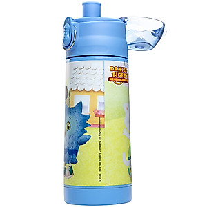 Daniel Tiger 13 oz Insulated Water Bottle with Latching Lid - Easy to Use for Kids - Reusable Spill Proof & BPA-Free, Keeps Drinks Cold for Hours, Fits in Lunch Boxes & Bags, Fun for Back to School