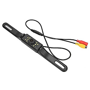 License Plate Camera, Waterproof Car 9LEDs License Plate Rear View Reverse Camera Wide Angle IP67 Waterproof Night Vison Reverse Backup Monitoring System