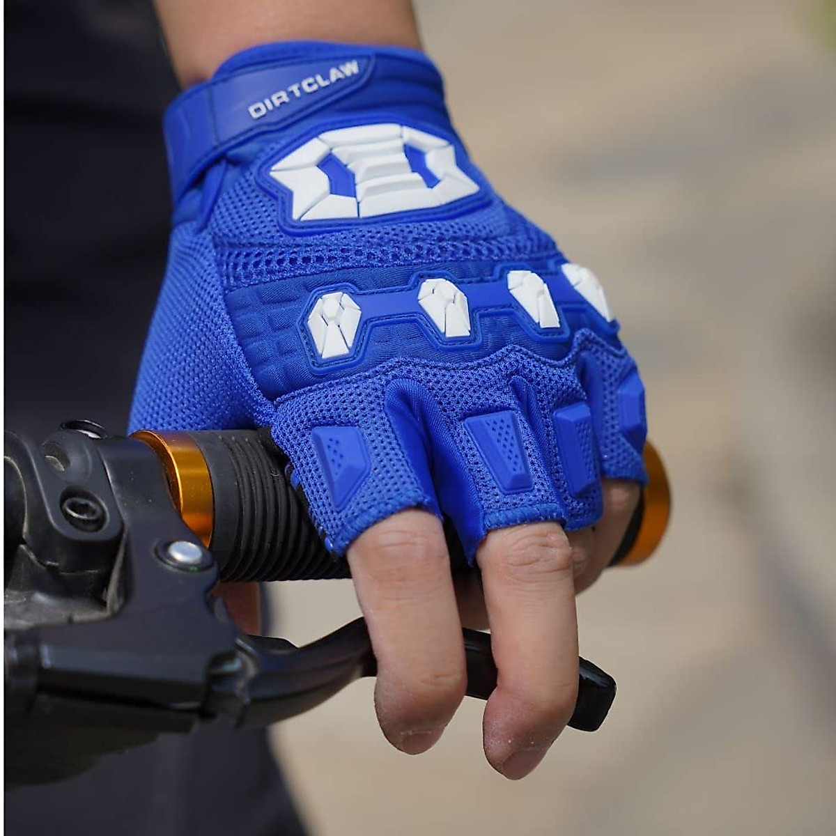 Seibertron Adult Dirtclaw Gloves - BMX MX ATV MTB Road Racing Mountain Bike Cycling Gloves Blue L