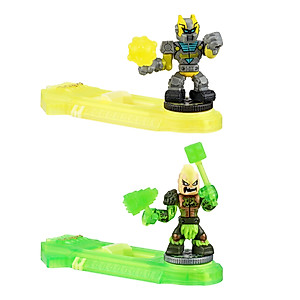 Legends of Akedo Powerstorm Versus Pack 2 Mini Battling Action Figures and 2 Battle Controllers Epic Angry Astrid Versus Boot-Up,Multicolor