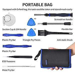 Electronic Screwdriver Set, 126 in 1 Computer Tool Kit with 112 Bits, Professional Cell Phone Repair Tool Kit for Laptop, PC, MacBook, iPhone, Tablet, PS4, Xbox, Game Console