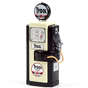 1948 Wayne 100-A Gas Pump Tydol Flying Gasoline Black and Cream Vintage Gas Pumps Series 9 1/18 Diecast Model by Greenlight 14090 A