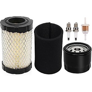 Drblawi Compatible with 796031 594201 Air Filter for BS 590825 591334 John Deere D100 D110 D105 D125 D130 D140 L105 L107 MIU14395 Husqvarna YTH22V46 Lawn Mower with 492932S Oil Filter