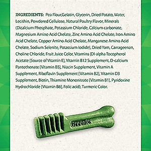 GREENIES Grain Free Regular Natural Dog Dental Care Chews Oral Health Dog Treats, 27 oz. Pack (27 Treats)