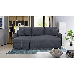 Devion Furniture LLDF Sectional, Dark Gray