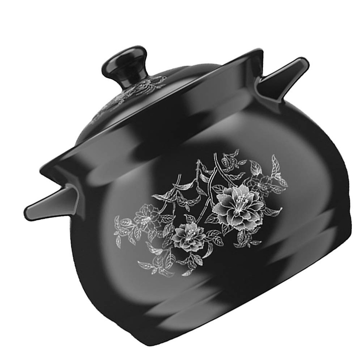 DOITOOL 2L Ceramic Stew Pot Ceramic Hot Pot Soup Stew Pot Cooking Clay Pot Stew Pan Earthen Pot Chinese Japanese Stew Pot Kitchen Cookware with Lid Assorted Color