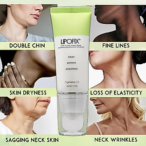 LIPOFIX Advanced Neck Firming Cream - Intensive Rejuvenating - Anti-Aging Moisturizer for Neck and Decollete - Day and Night Skincare