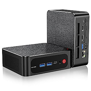 Beelink SER5 MAX, Mini PC Ryzen 7 5800H (8C/16T, Turbo 4.4GHz), 32GB DDR4 RAM 500GB PCIe3.0 SSD Desktop Mini Computers Support 4K@60Hz Triple Display/WiFi 6/BT5.2/DP+HDMI+USB-C/USB3.2/RJ45 LAN