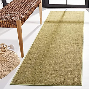 MARTHA STEWART x SAFAVIEH 2'3" x 12' Green MSR9501Y Farmhouse Sisal & Jute Runner Rug