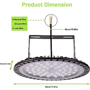 Sararoom 30Packs 200W 110V UFO LED High Bay Light, LED Warehouse Light 20000 Lumen 6500K Daylight White LED Shop Light Commercial Bay Lighting for Factory Garage Workshop