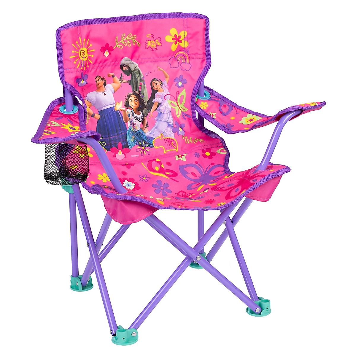 Disney's Encanto Kids Chair Foldable for Camping, Sports or Patio with Carry Bag, Toddlers 24M+