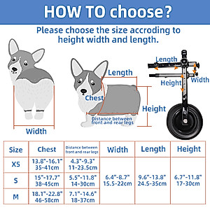 Adjustable Dog Wheel-Chair for Back Legs,Pet Walk Tools,Pet Mobility Aids with Wheels,Dog Leg Brace and Hip Support, Suitable for Back Legs,Dog Assisted Walking Device