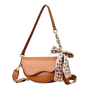 Small Crossbody Handbags For Women Multipurpose Soft Shoulder Bag Lightweight Retro Tote Bag Purses for Women Shoulder Bag (Yellow, One Size)