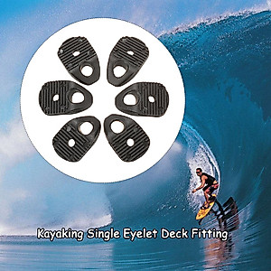Lixada 6pcs Kayaking Canoeing Rafting Nylon Single Eyelet Tie Down Loop Safety Anchor Deck Fitting