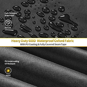 delightLife Sofa Cover Outdoor Loveseat Cover, Patio Furniture Covers Waterproof 600D, 54 Inch Patio Loveseat Cover Fits for 2-3 Seats (54" W x 38" D x 20"/29" H)