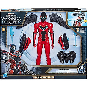 Marvel Studios' Black Panther Wakanda Forever Ironheart with Gear 12-Inch Action Figure, Titan Hero Series, Superhero Toys for Kids Ages 4 and up