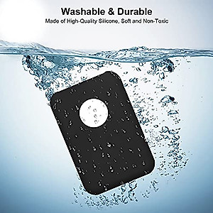 Protective Case for Apple Magsafe Battery Pack, Silicone Skin Cover Compatible with Magsafe Power Bank Holder, Lightweight Soft MagSafe Portable Charger Case Shockproof Anti-Scratch(Black)